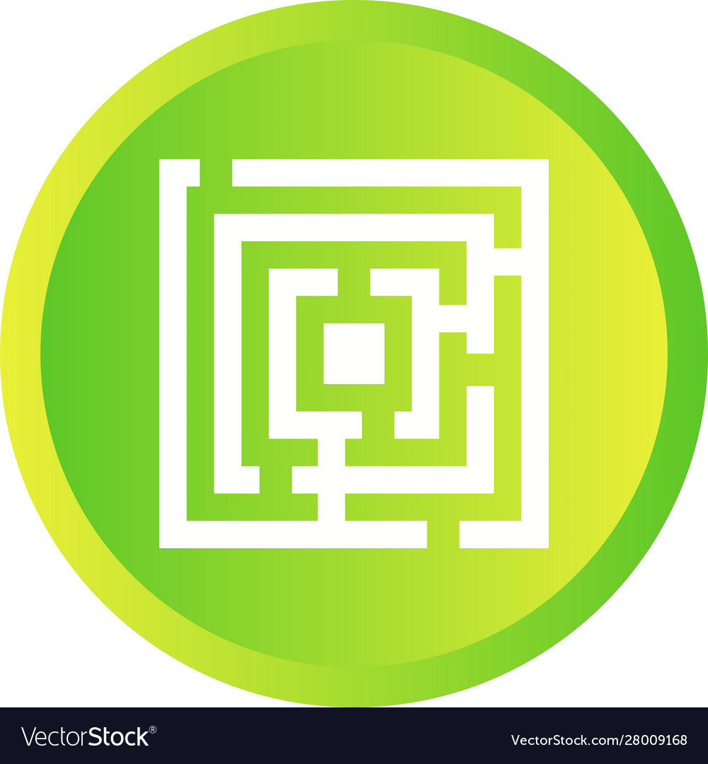 Beautiful maze glyph icon Royalty Free Vector Image Beautiful maze glyph icon Royalty Free Vector Image