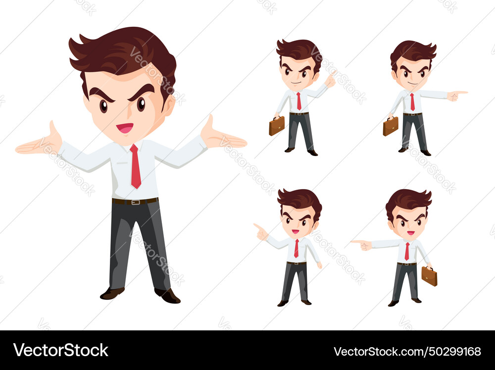 Business man character 16 Royalty Free Vector Image