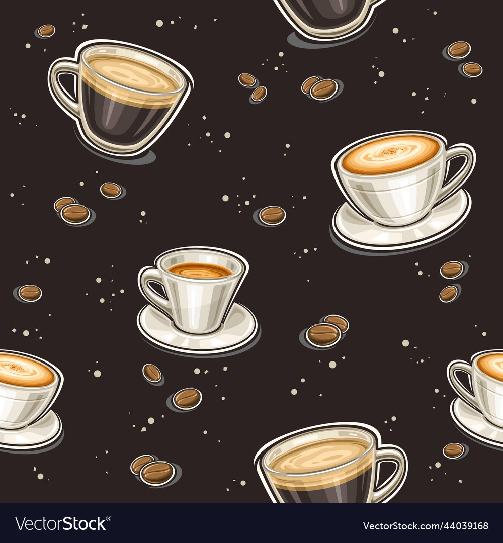 Coffee seamless pattern Royalty Free Vector Image
