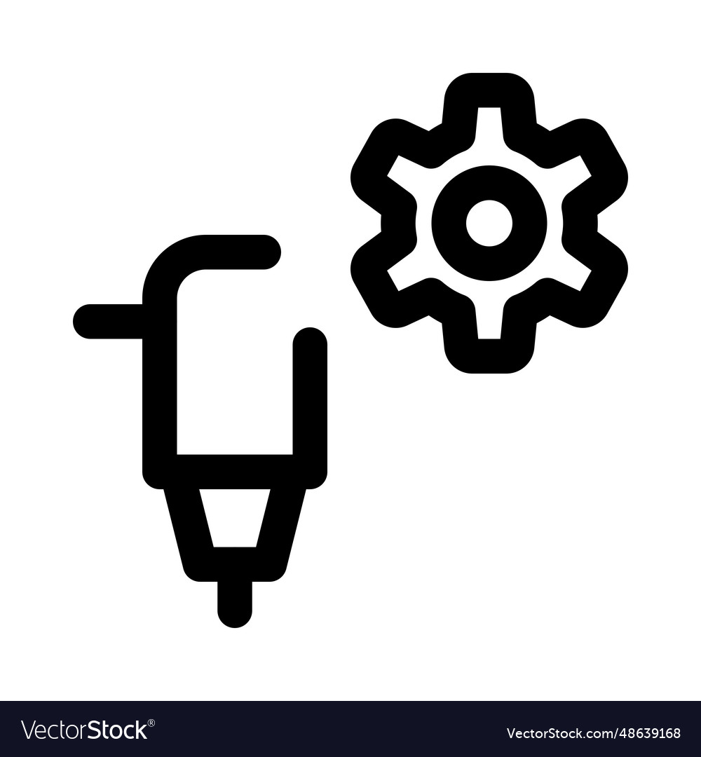 Drill machine with enhanced setting control Vector Image