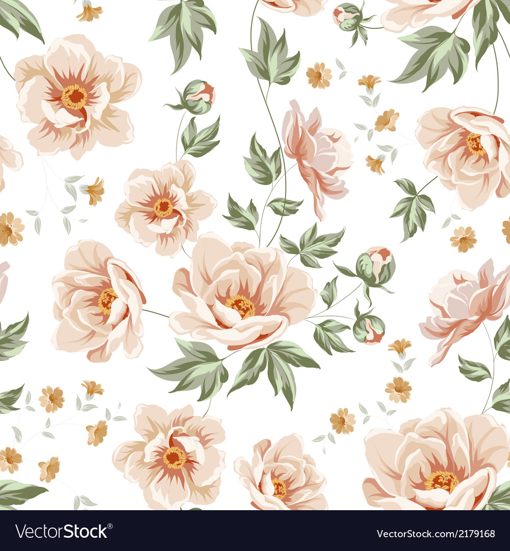 Flower seamless pattern Royalty Free Vector Image