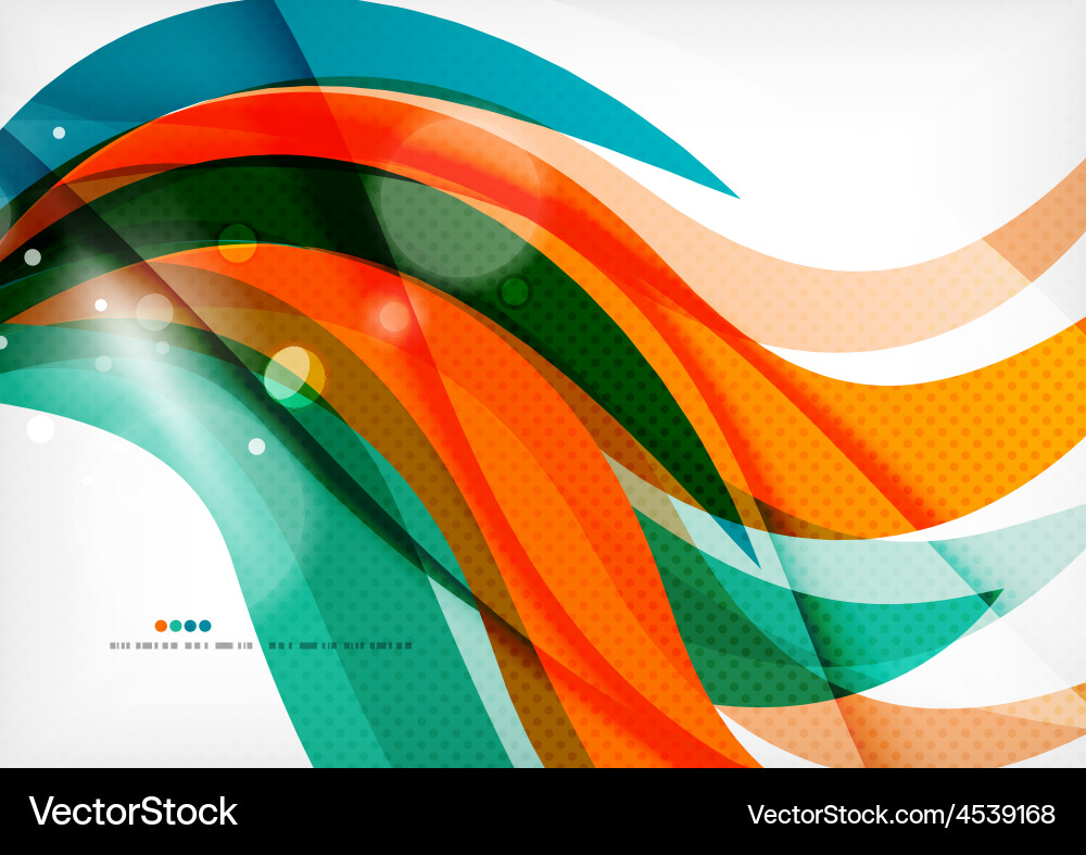 Green and orange lines modern abstract background Vector Image