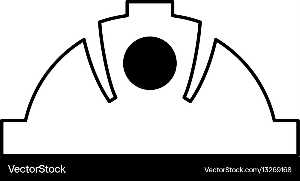 Mining helmet isolated icon Royalty Free Vector Image