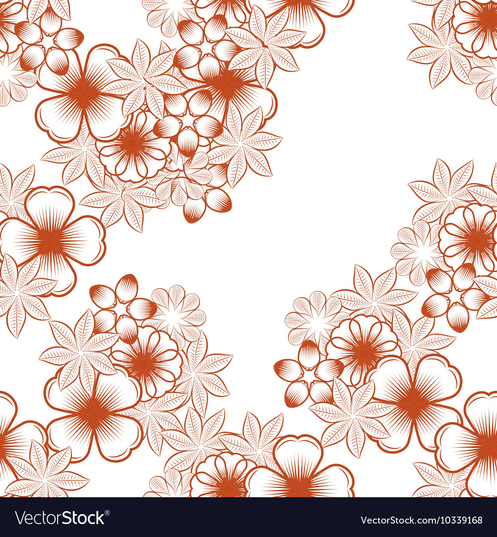 Seamless flowerr pattern Royalty Free Vector Image