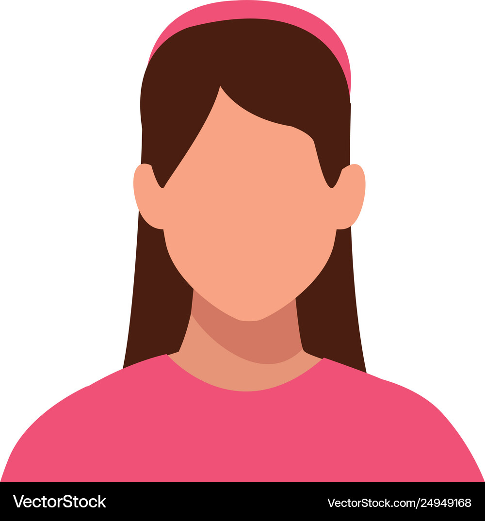 Woman portrait faceless Royalty Free Vector Image