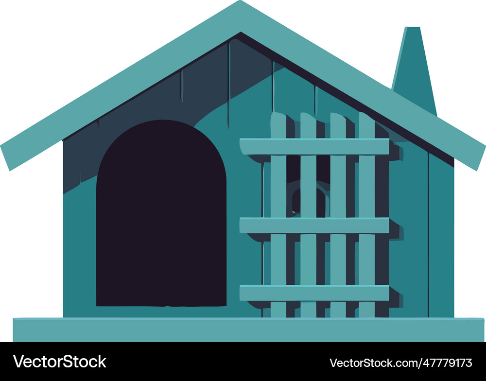 Cute cottage icon on isolated nature backdrop Vector Image