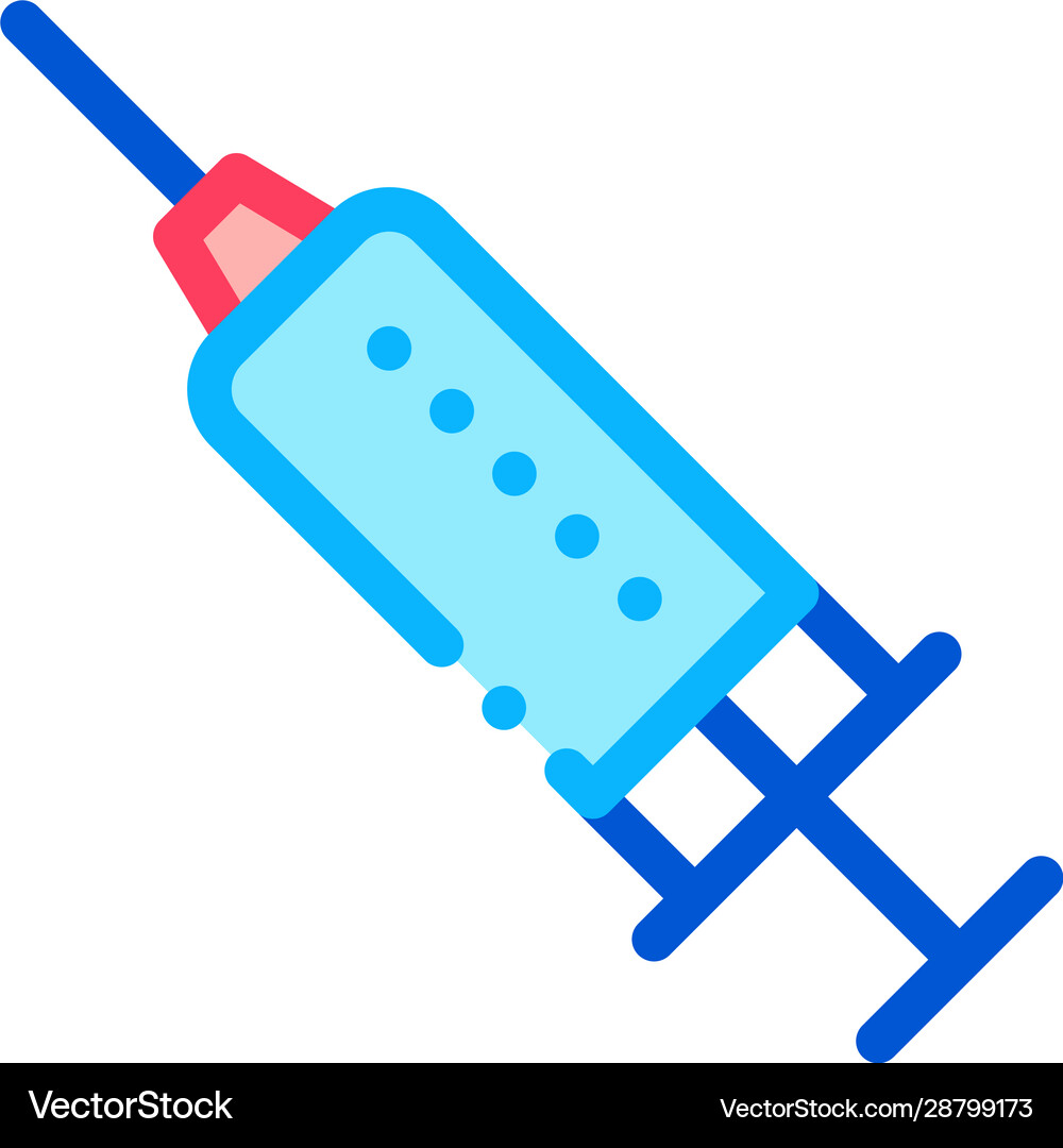 Drug syringe icon outline Royalty Free Vector Image