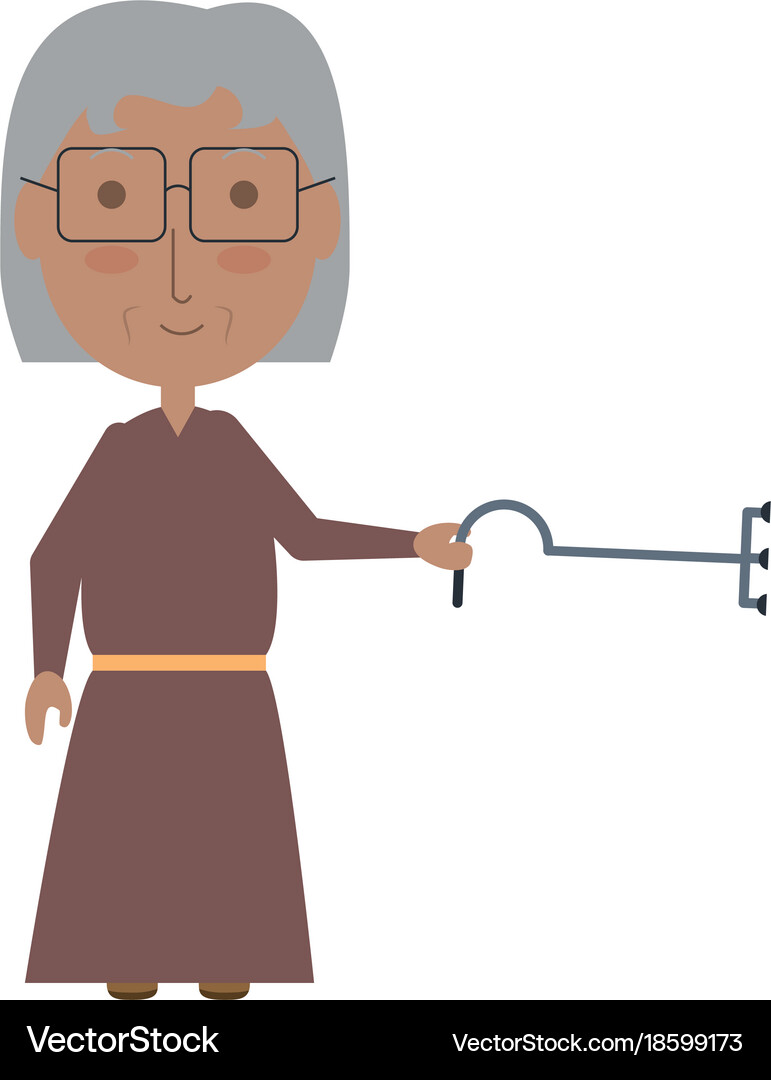 Elderly woman icon Royalty Free Vector Image - VectorStock