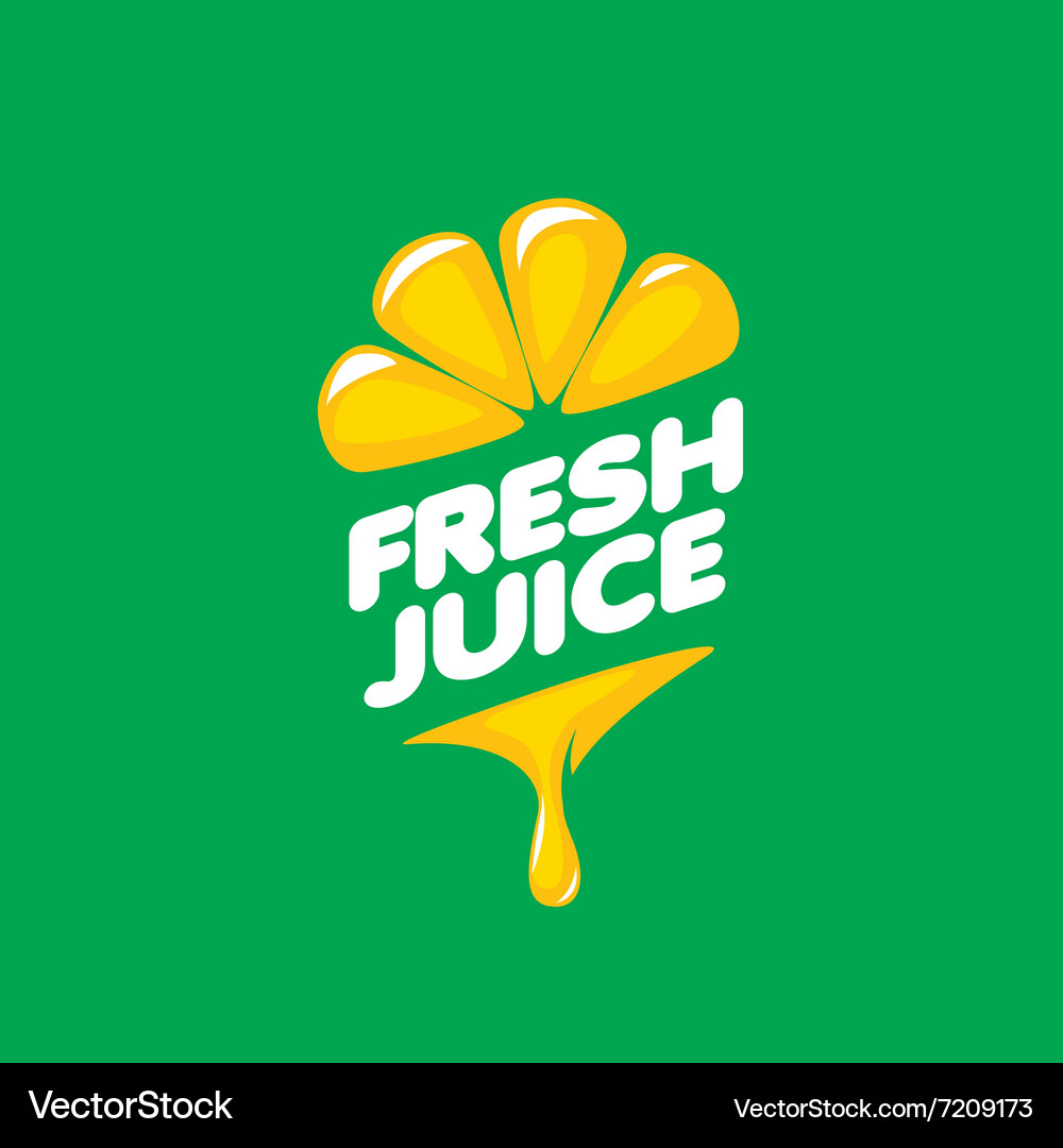 Logo of fresh juice Royalty Free Vector Image - VectorStock