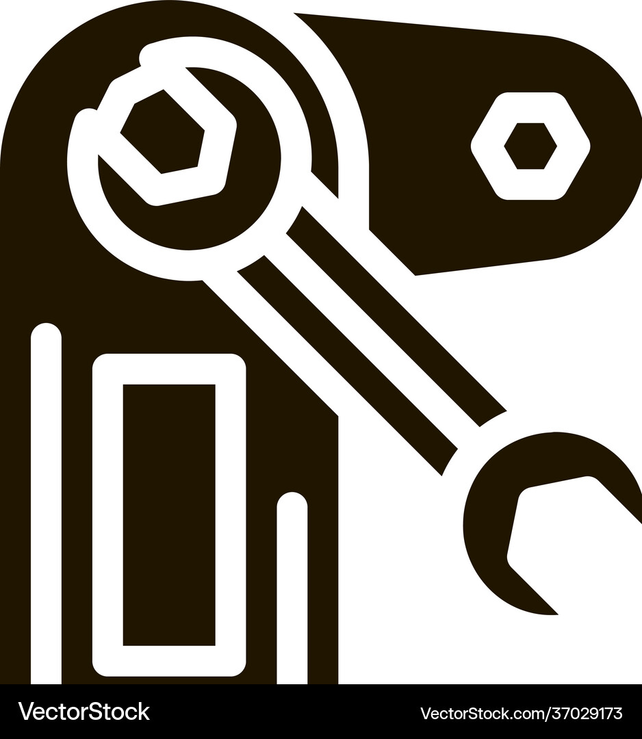 Mechanical repair icon glyph Royalty Free Vector Image