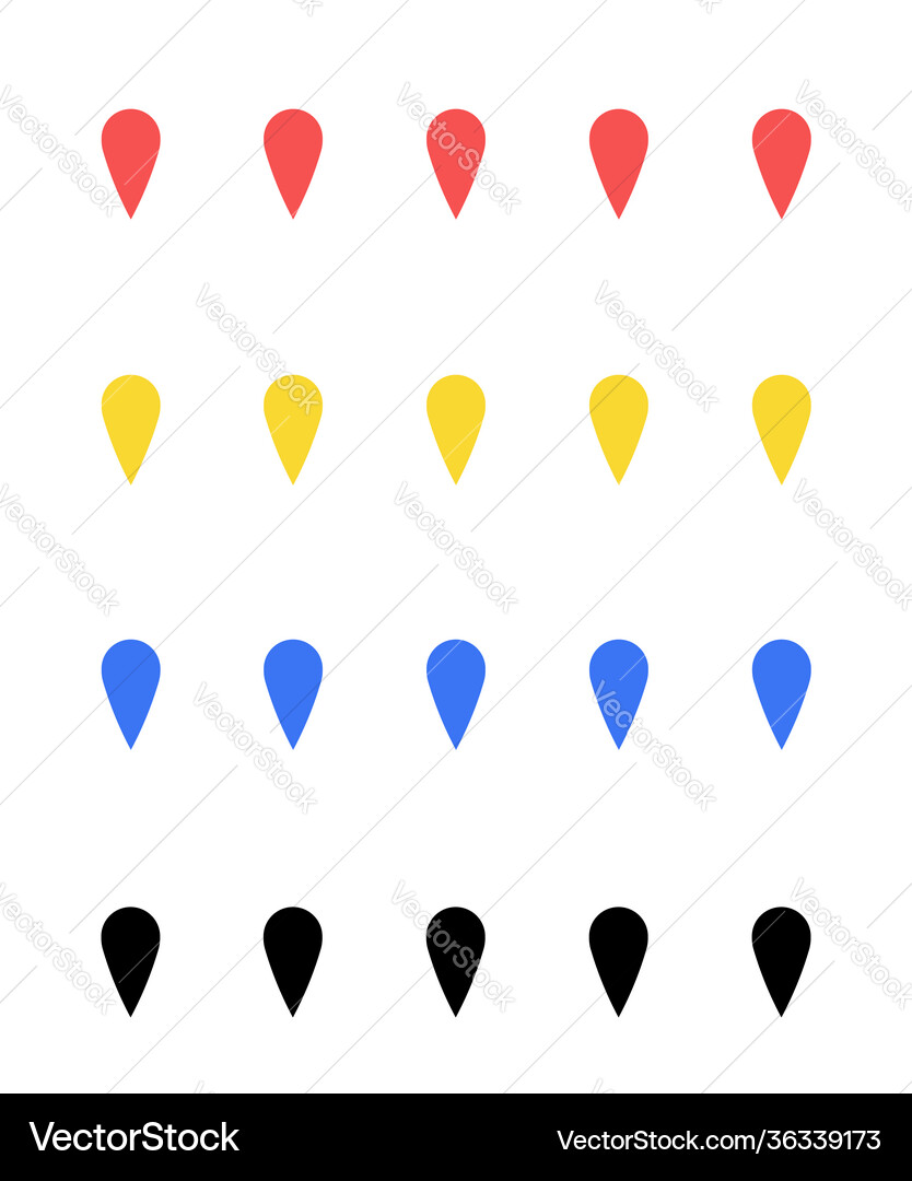 Pins for map travel destination symbol Royalty Free Vector