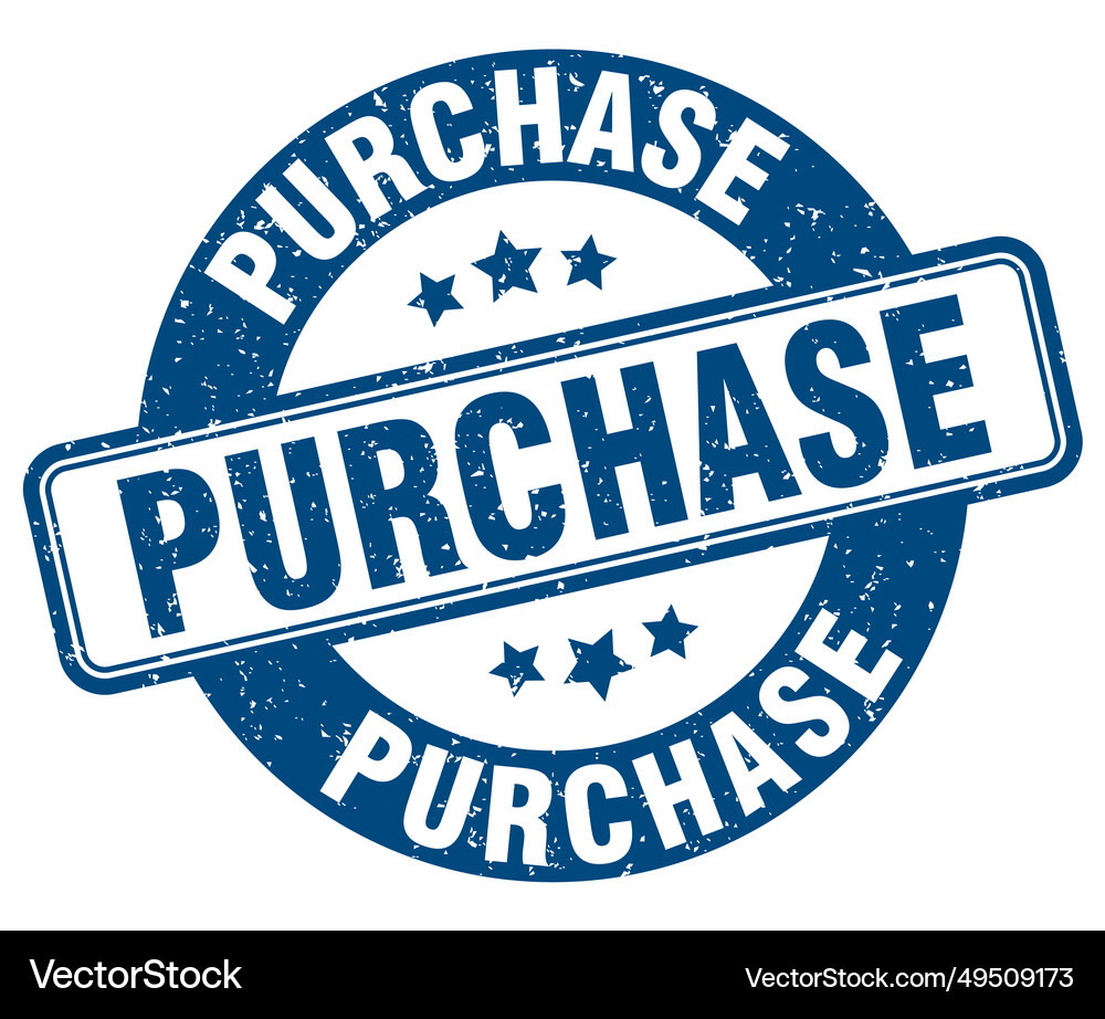 Purchase stamp label round grunge sign Royalty Free Vector