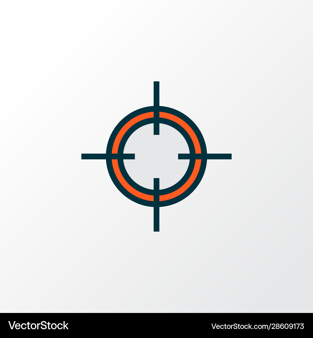 Sniper target icon colored line symbol premium Vector Image