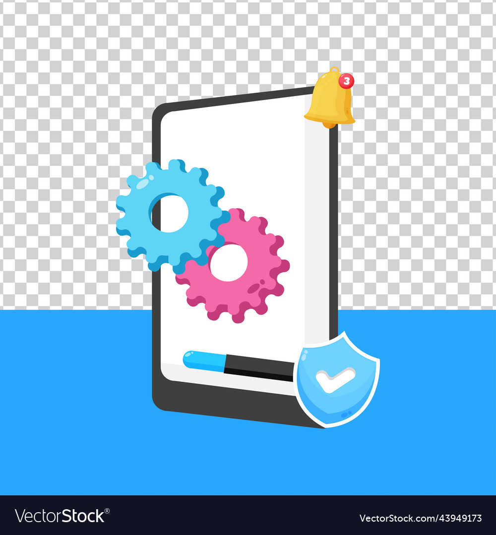 System update update concept install update Vector Image