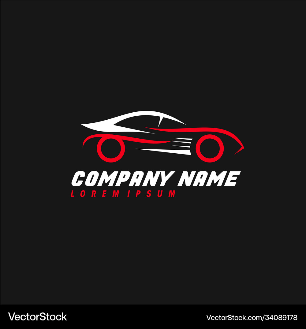 Abstract automotive car logo Royalty Free Vector Image