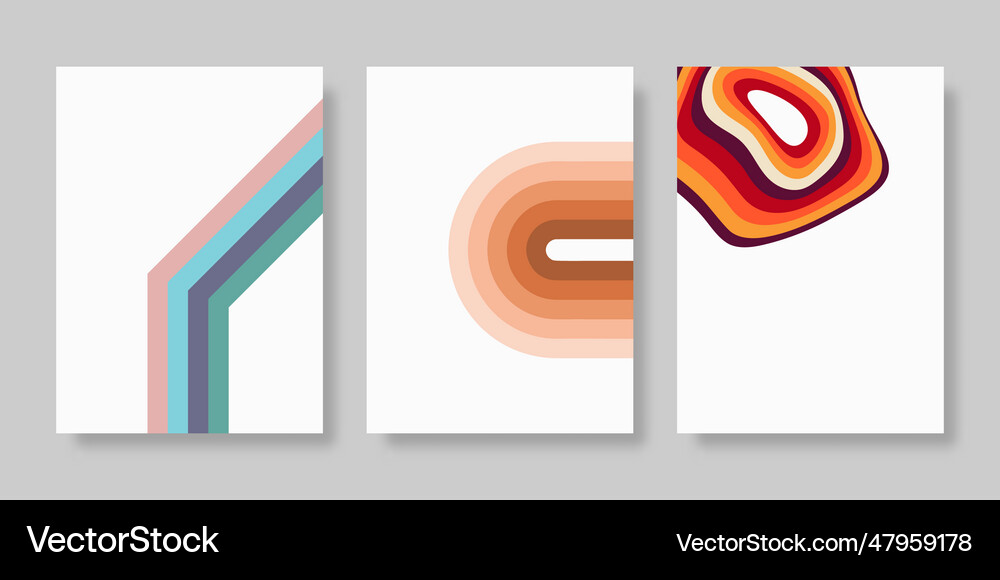 Abstract geometric background set of vertical Vector Image