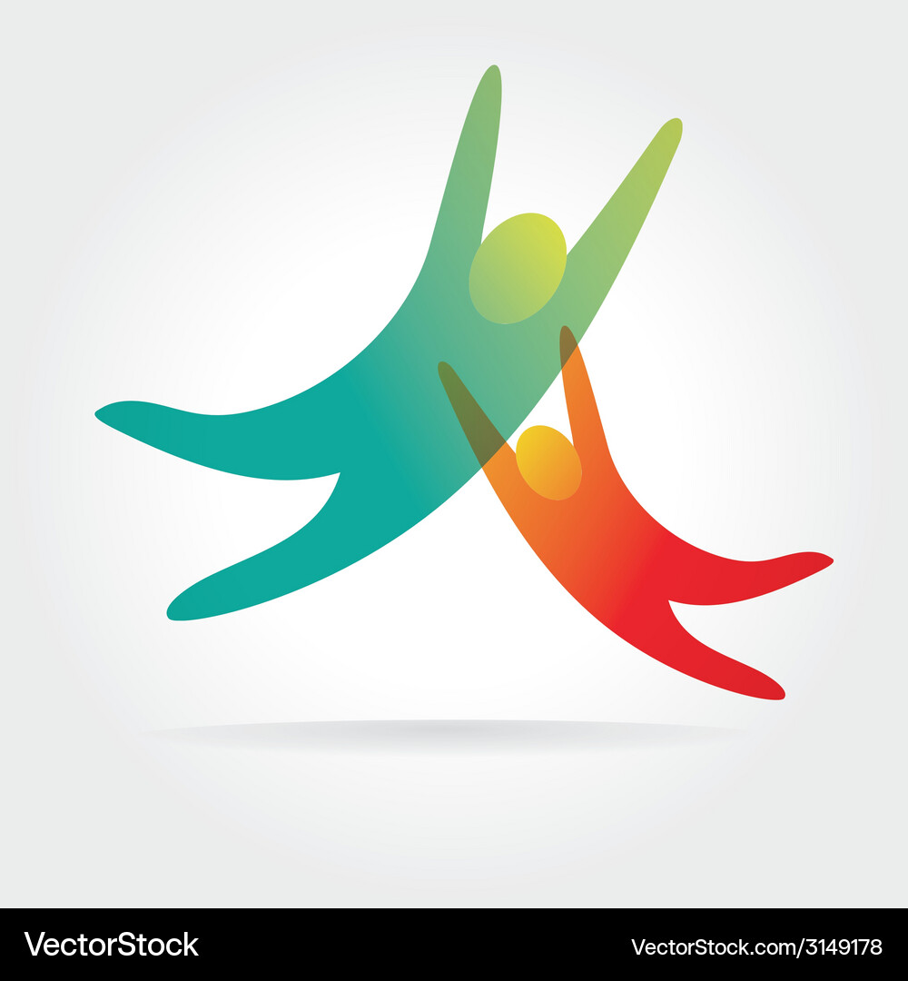 Abstract people icons isolated on white background