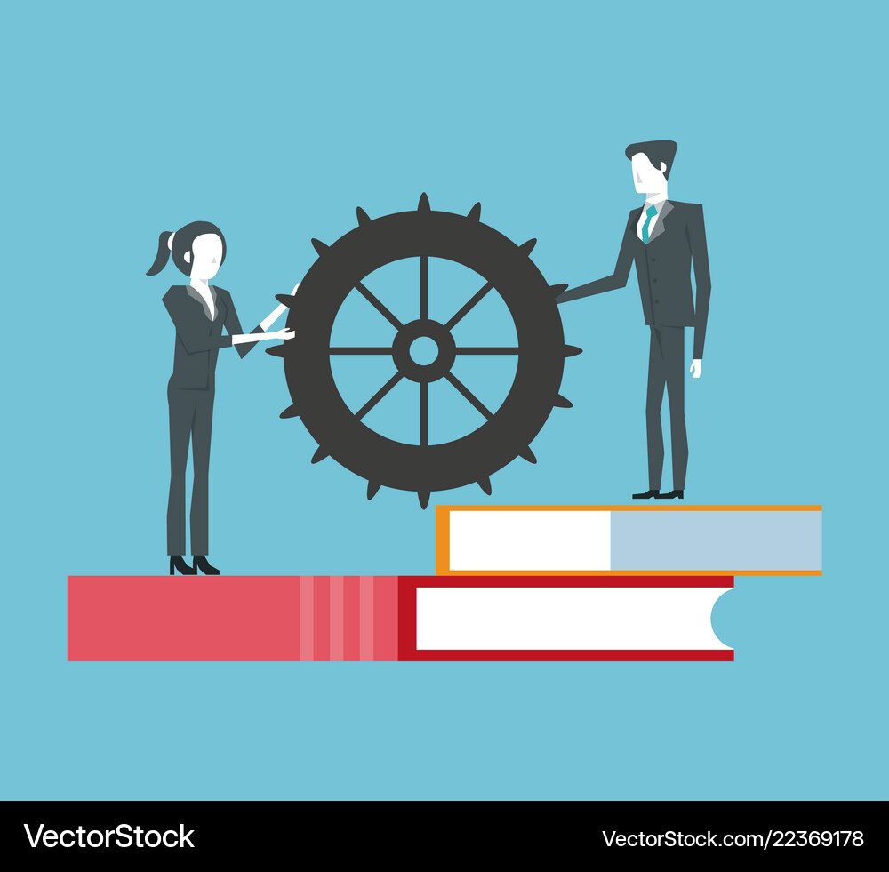 Business partners coworking Royalty Free Vector Image
