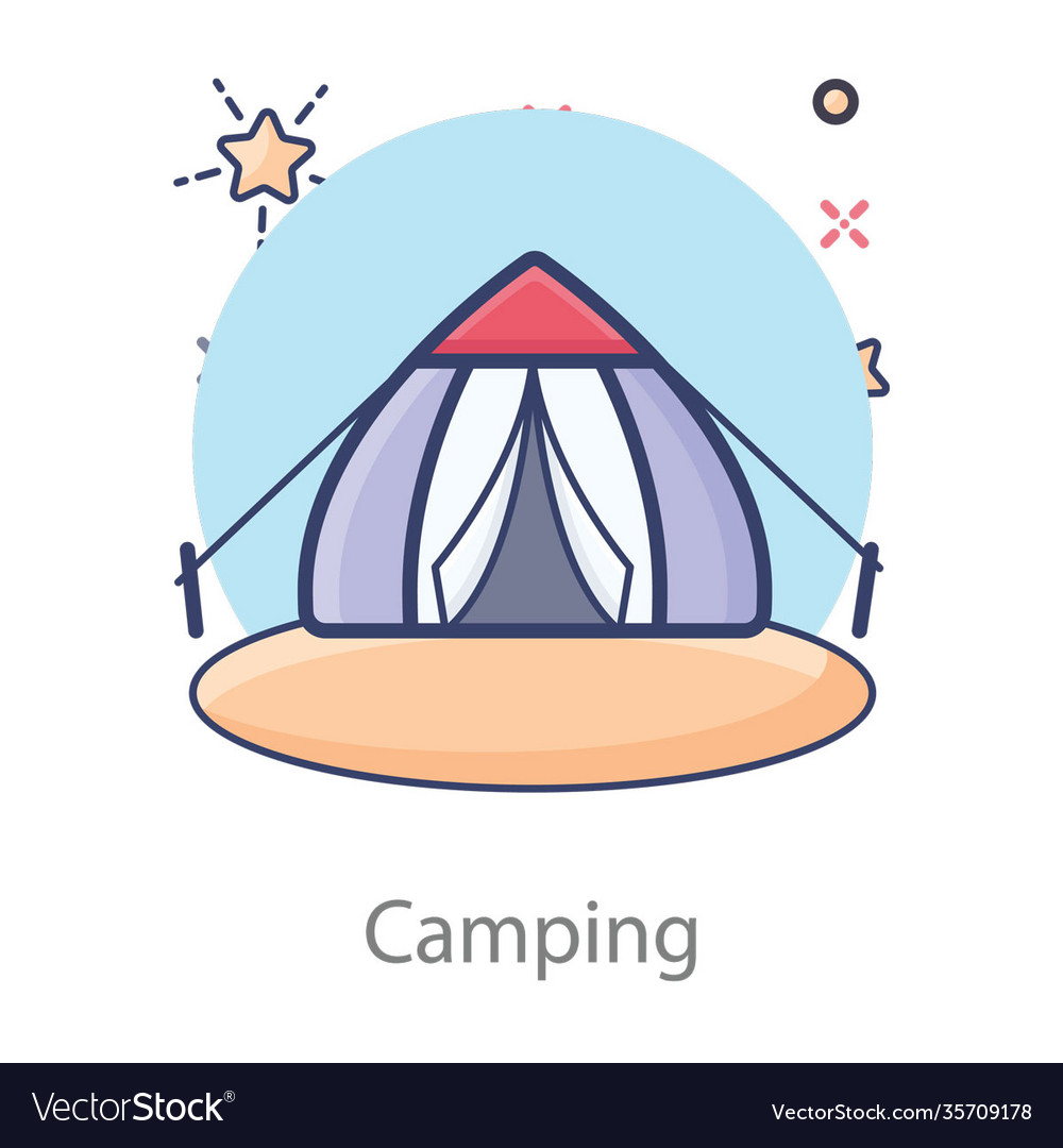 Camping Royalty Free Vector Image - VectorStock