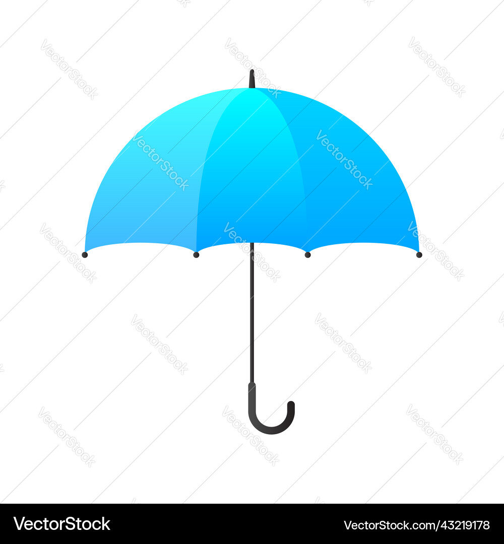 Colorful umbrella icon in flat design Royalty Free Vector