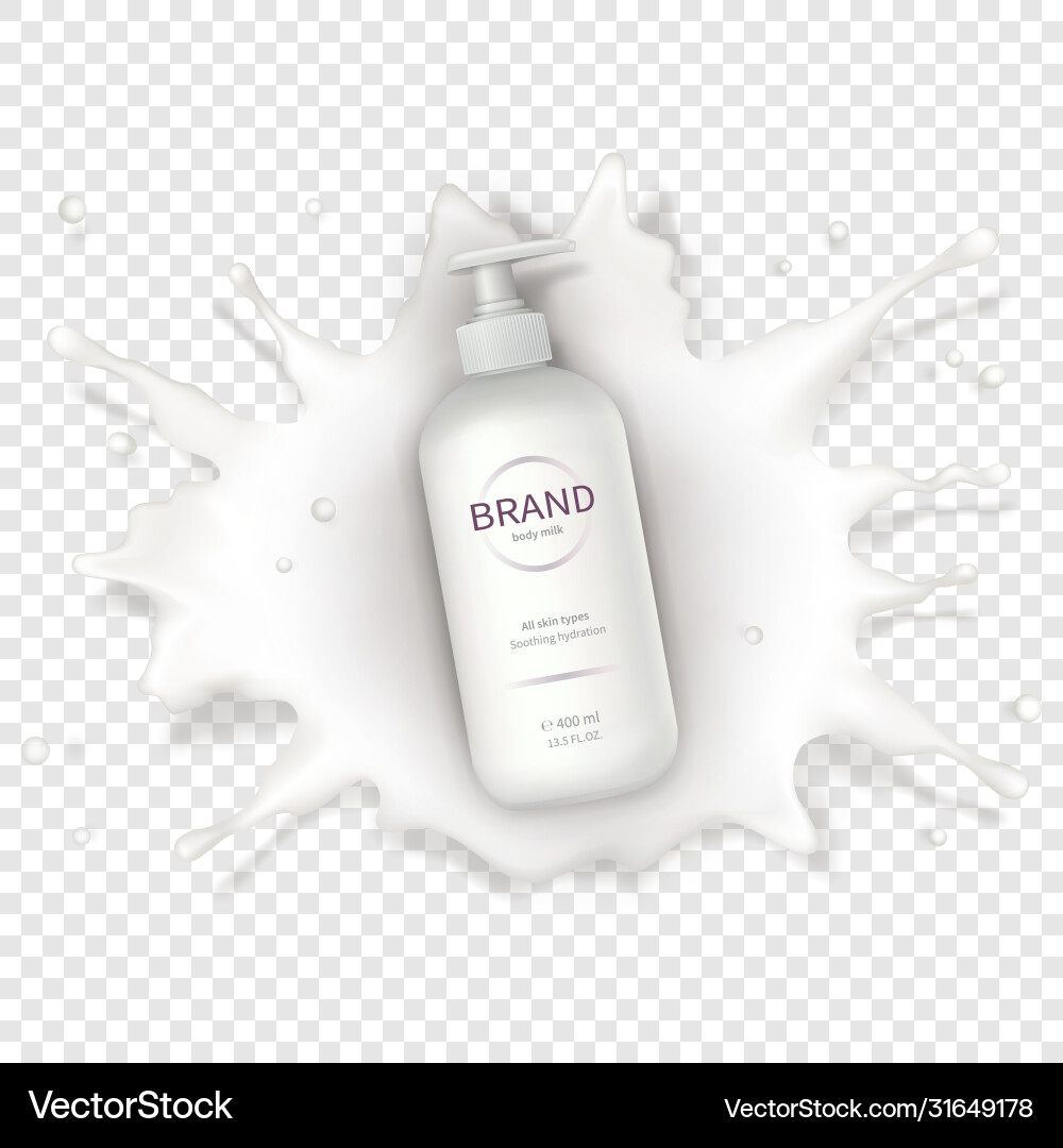 Cosmetic realistic background with cream Vector Image