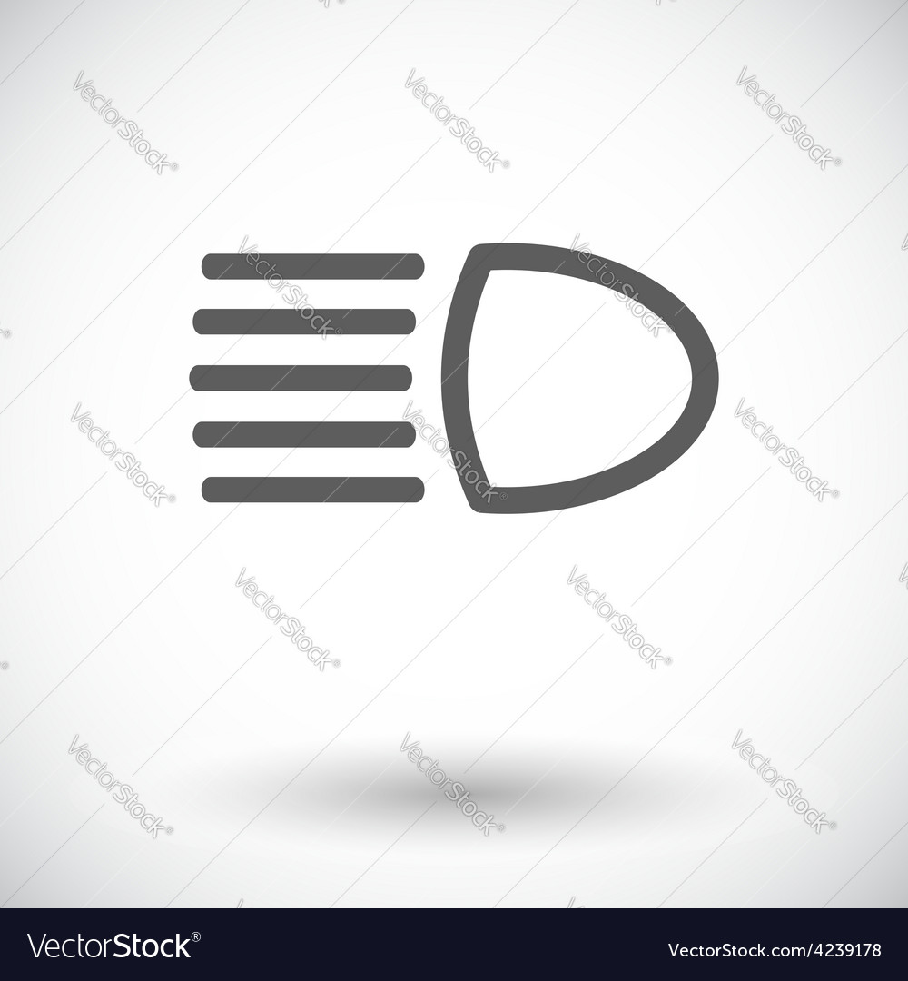Headlight icon Royalty Free Vector Image - VectorStock