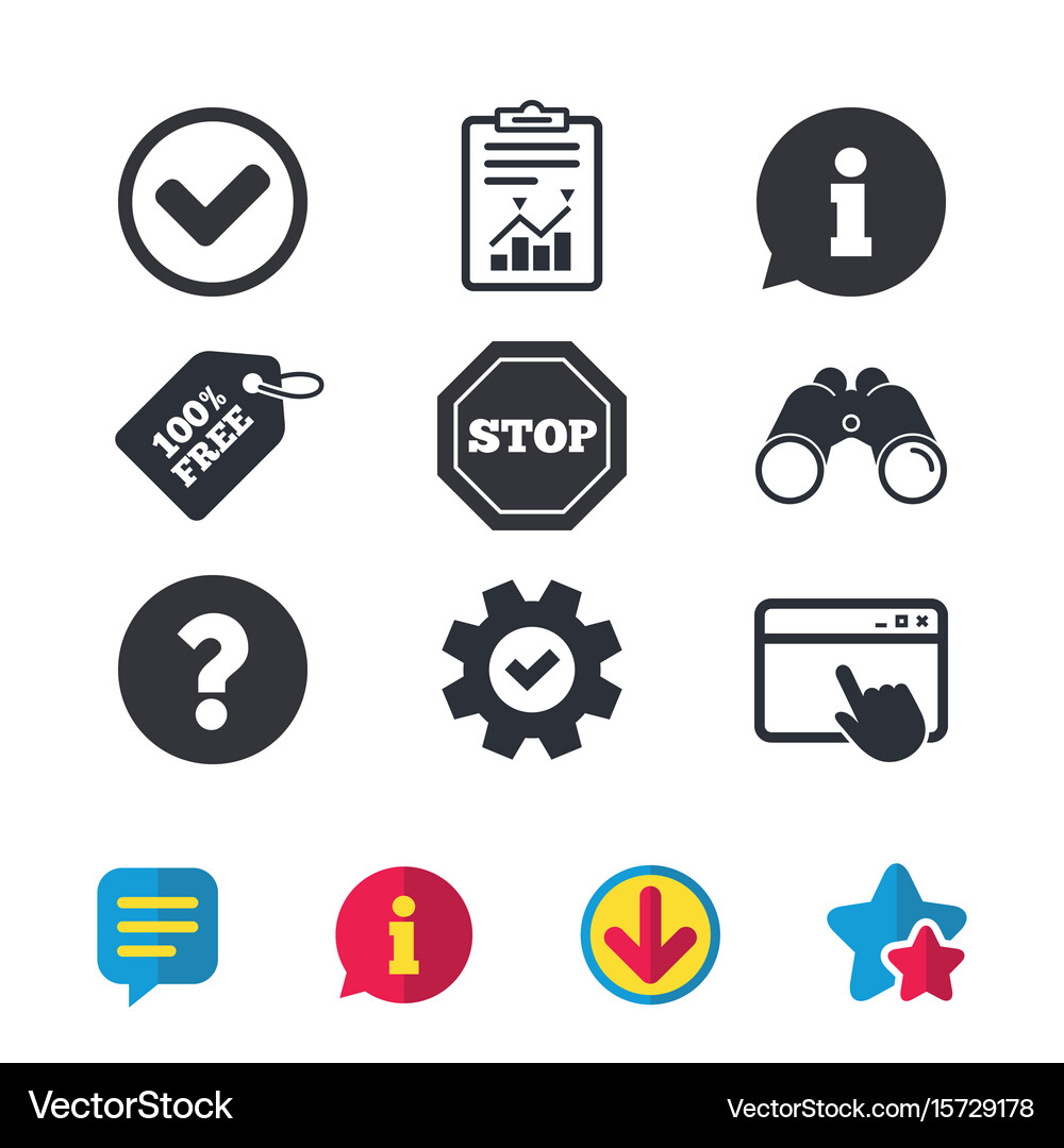 Information icons stop prohibition symbol Vector Image