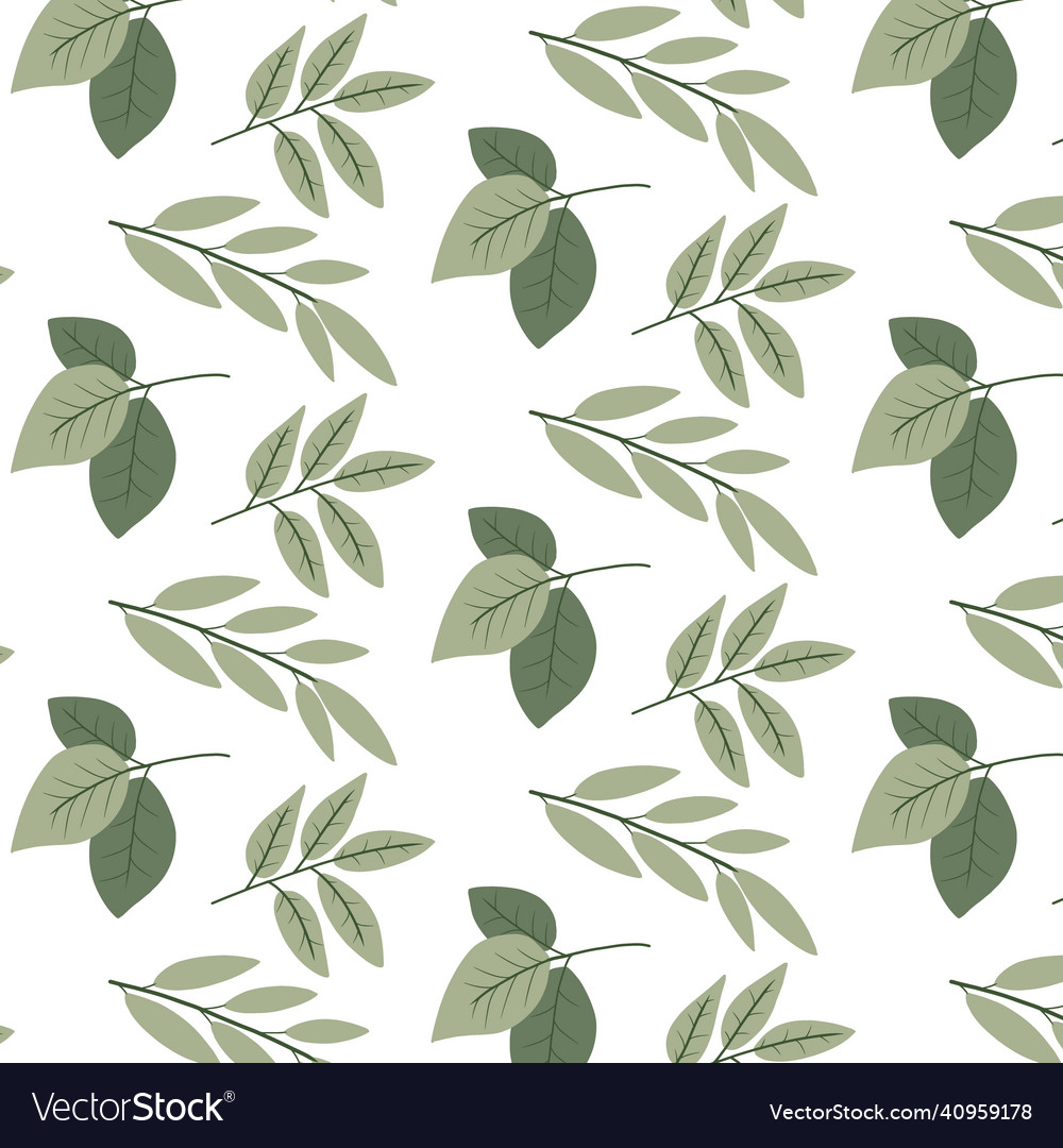 Seamless pattern with tree branches Royalty Free Vector