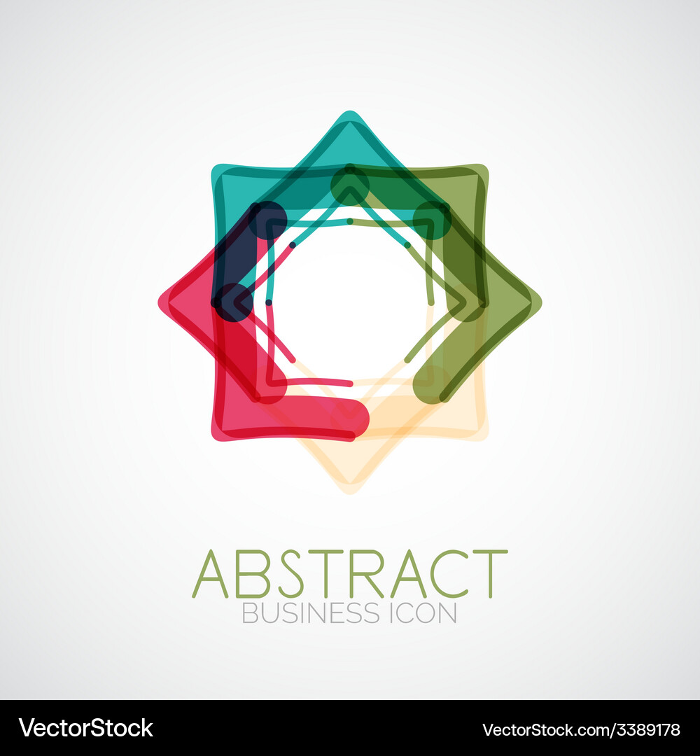 Symmetric abstract geometric shape Royalty Free Vector Image