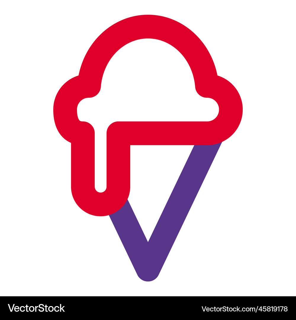 Tasty dripping ice cream softy Royalty Free Vector Image