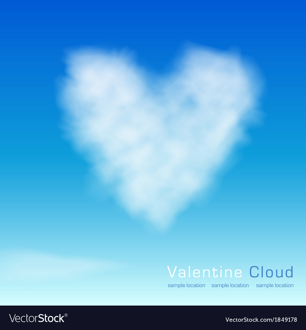 Valentine cloud Royalty Free Vector Image - VectorStock