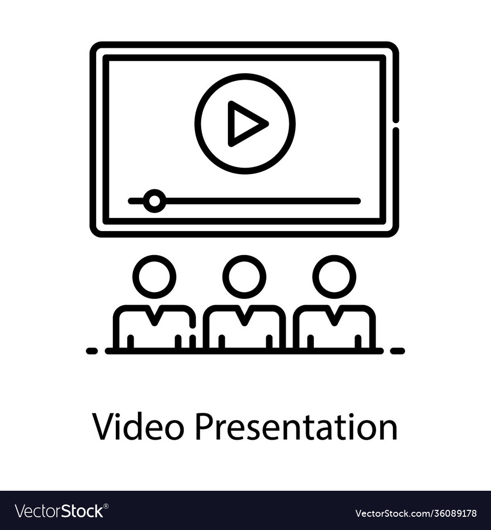 Video presentation Royalty Free Vector Image - VectorStock