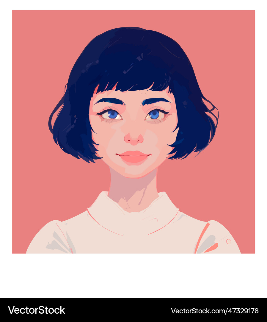 Young woman smiles Royalty Free Vector Image - VectorStock