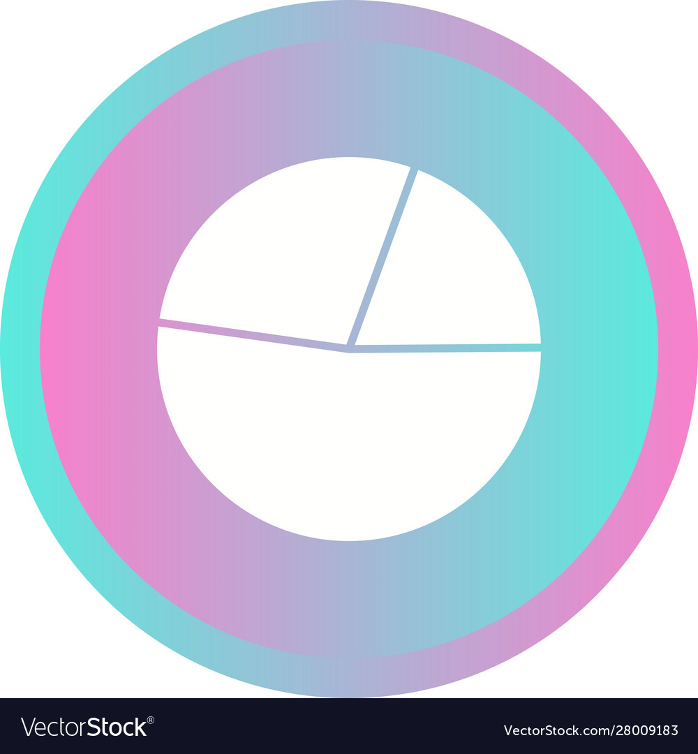 Beautiful pie chart glyph icon Royalty Free Vector Image