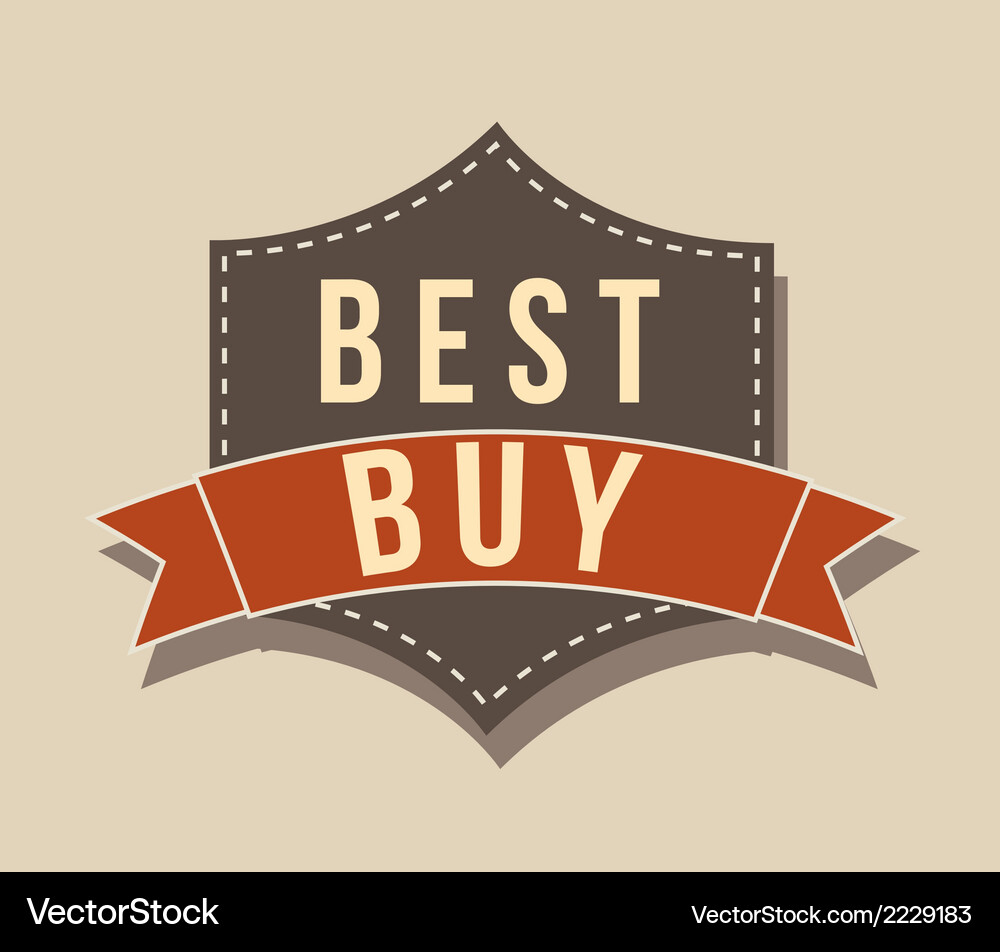 Best buy design over cream background Royalty Free Vector