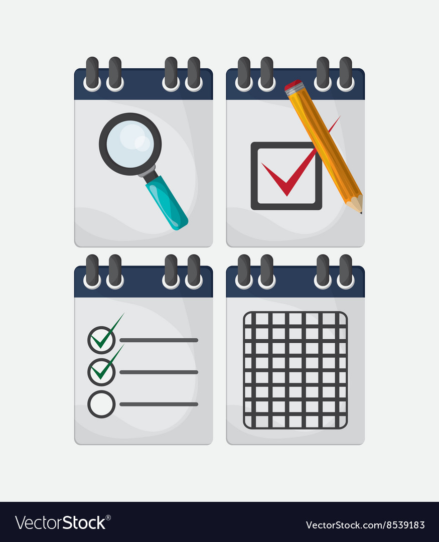 Checklist design flat Royalty Free Vector Image