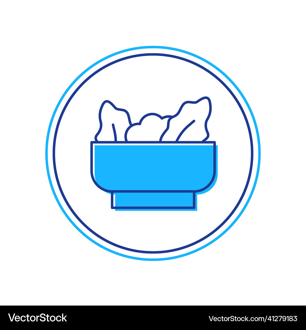 Filled outline wonton icon isolated on white Vector Image