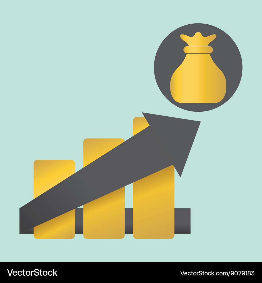 Financial item design money icon flat Royalty Free Vector