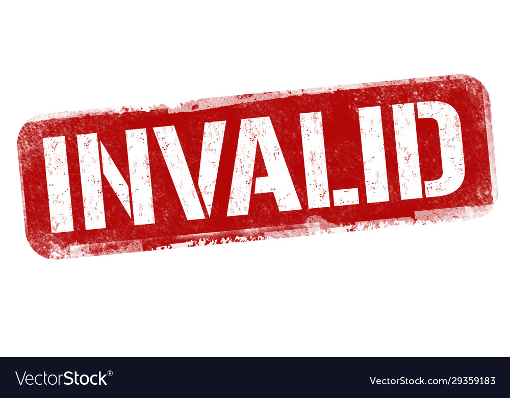 Invalid Sign Or Stamp Royalty Free Vector Image