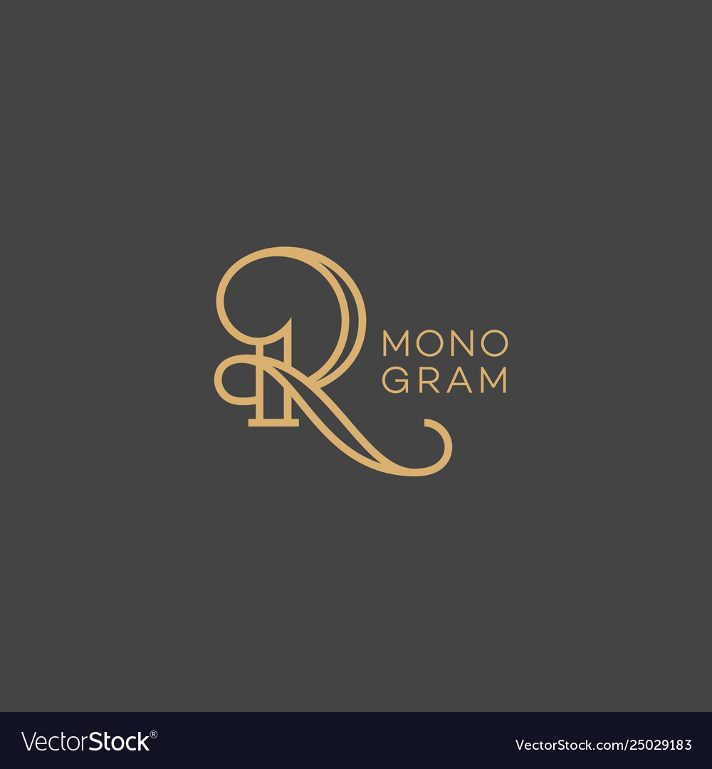 Monogram r Royalty Free Vector Image - VectorStock