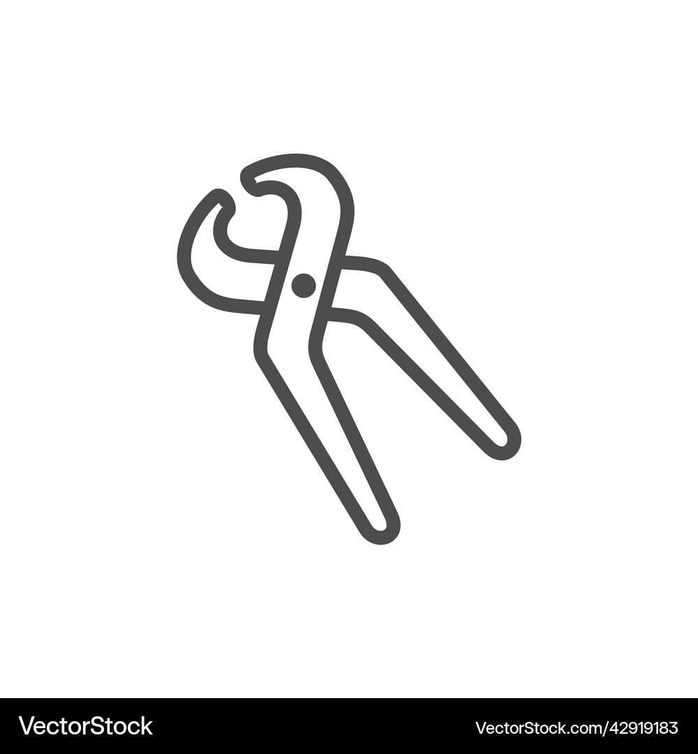 Pincers construction and repair tool icon Vector Image