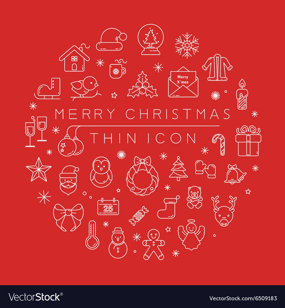 Set christmas icons eps10 format Royalty Free Vector Image