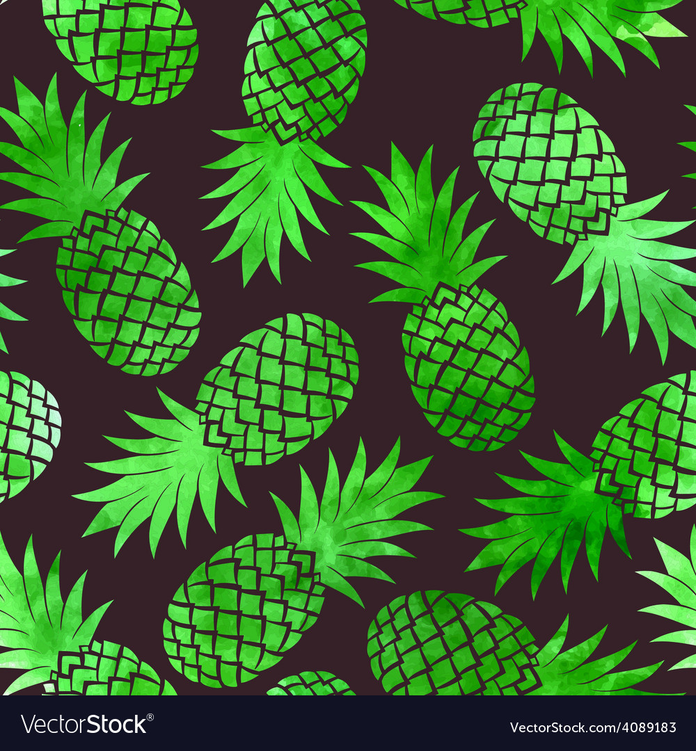Vintage pineapple seamless pattern Royalty Free Vector Image