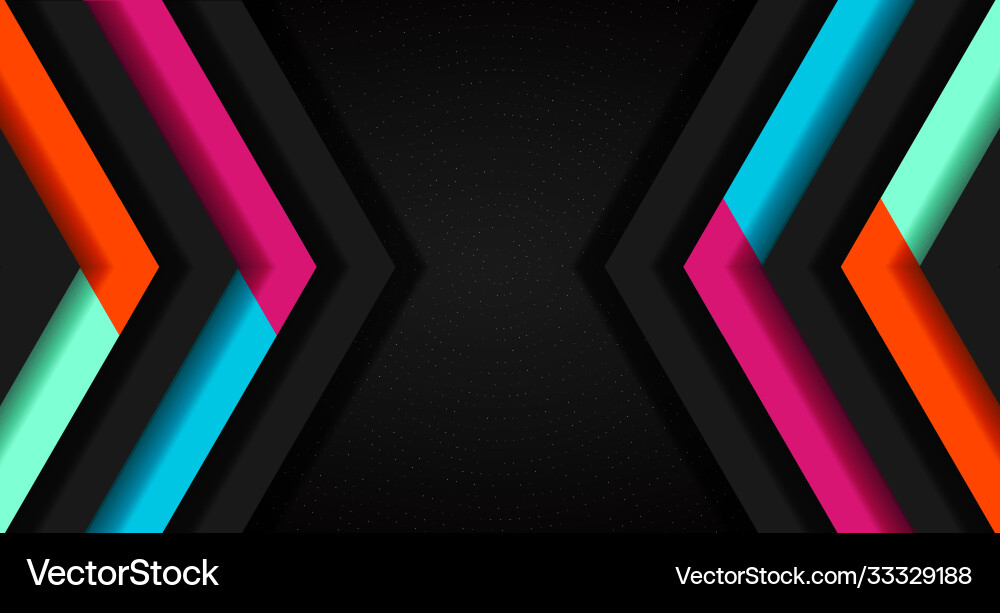 Abstract vibrant color triangle geometric overlap Vector Image