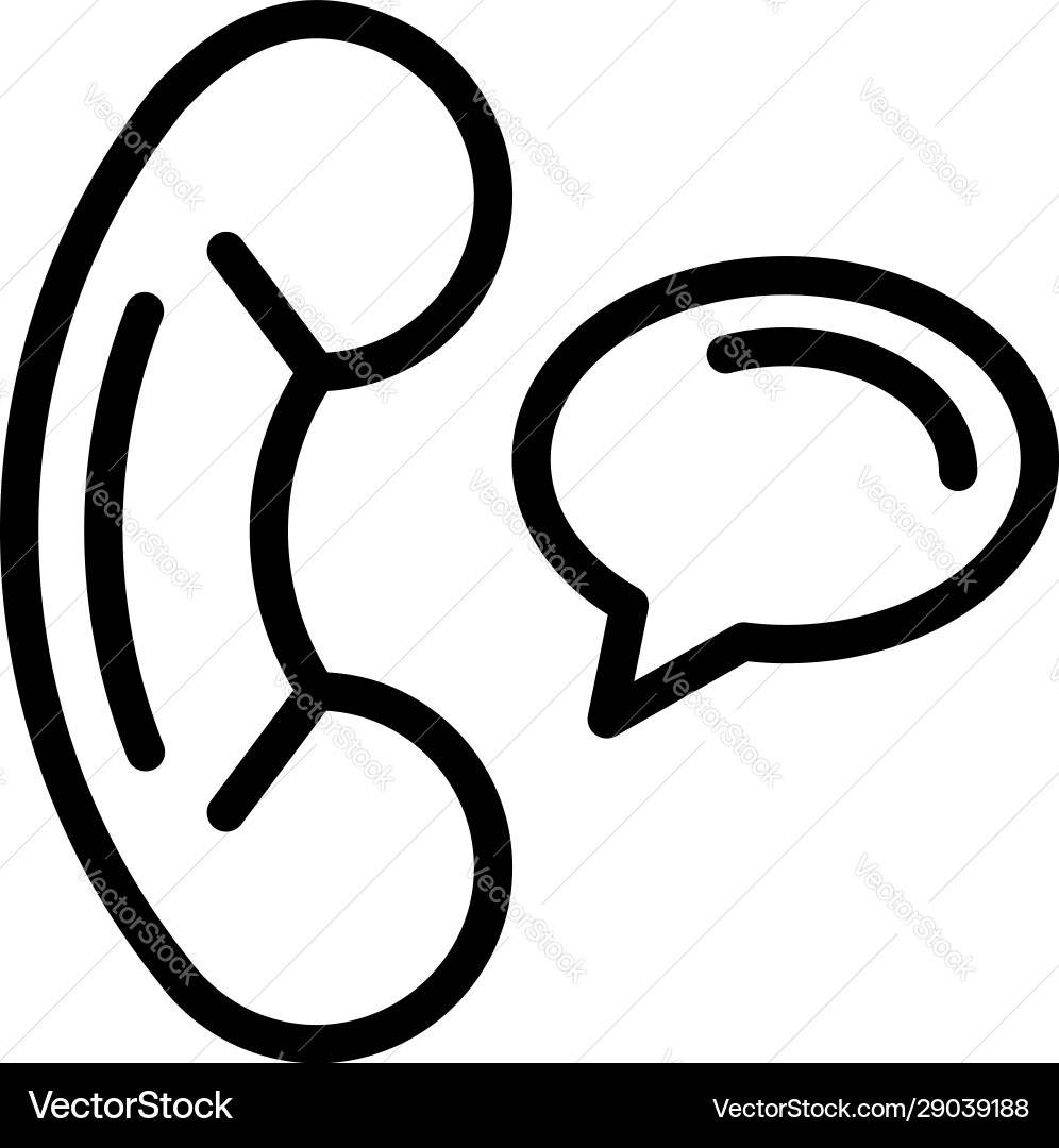 Call center icon outline style Royalty Free Vector Image