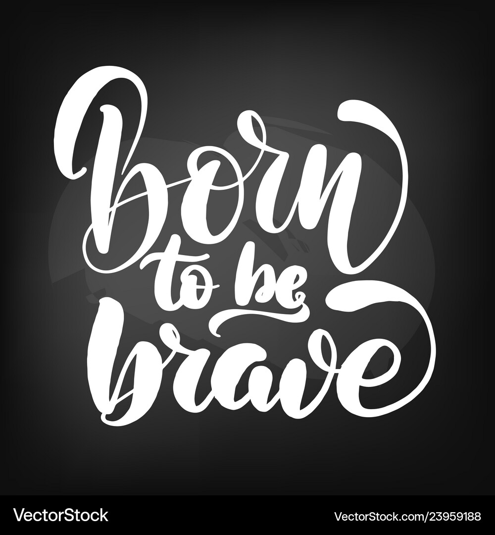Chalkboard blackboard lettering born Royalty Free Vector
