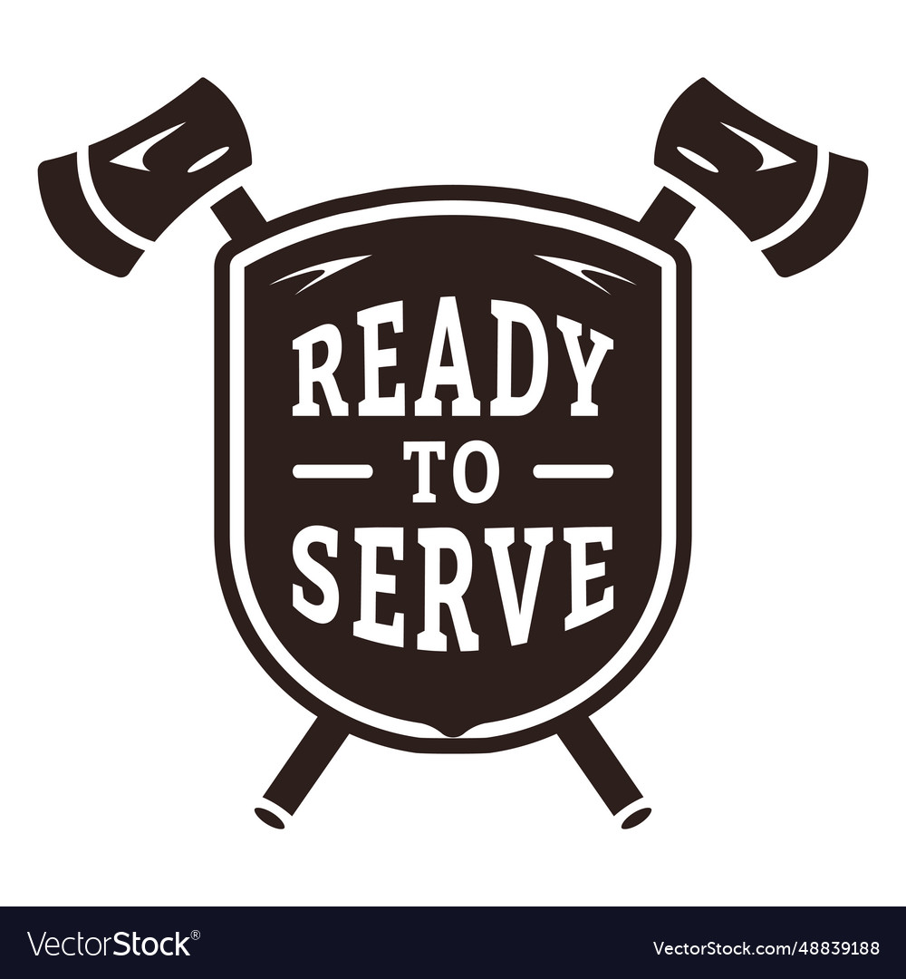 Firefighter two axes badge Royalty Free Vector Image