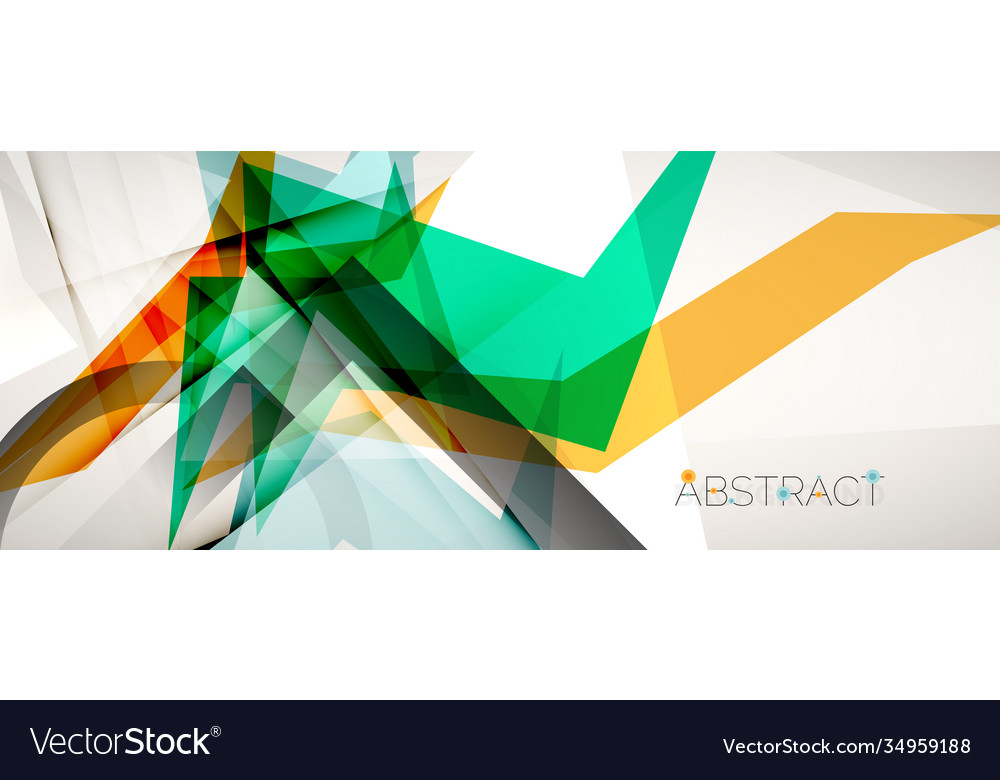 Geometric abstract background color triangle Vector Image