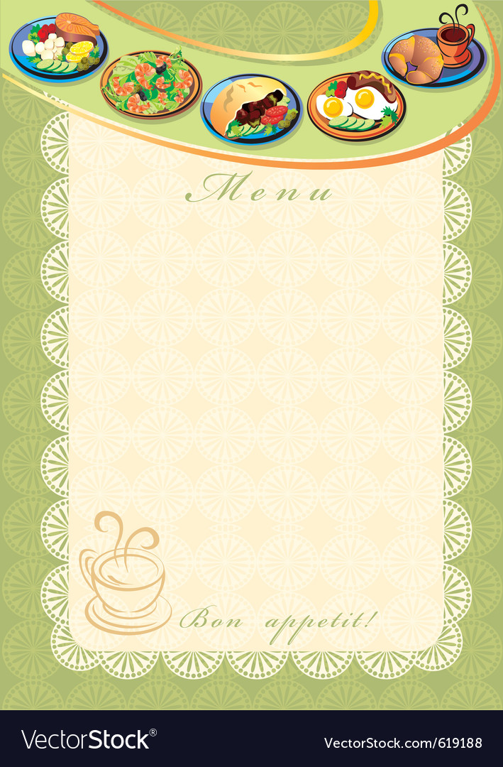 Menu Royalty Free Vector Image - VectorStock