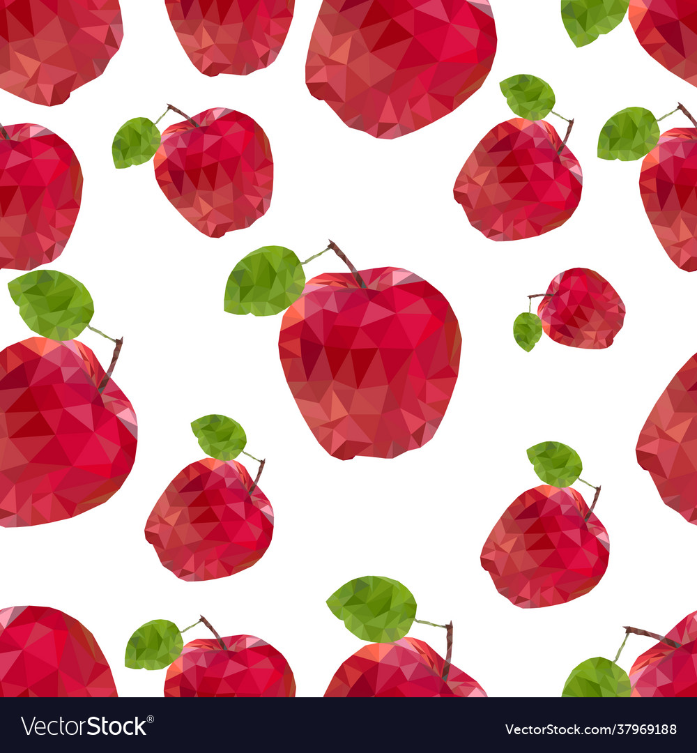 Red apple pattern Royalty Free Vector Image - VectorStock